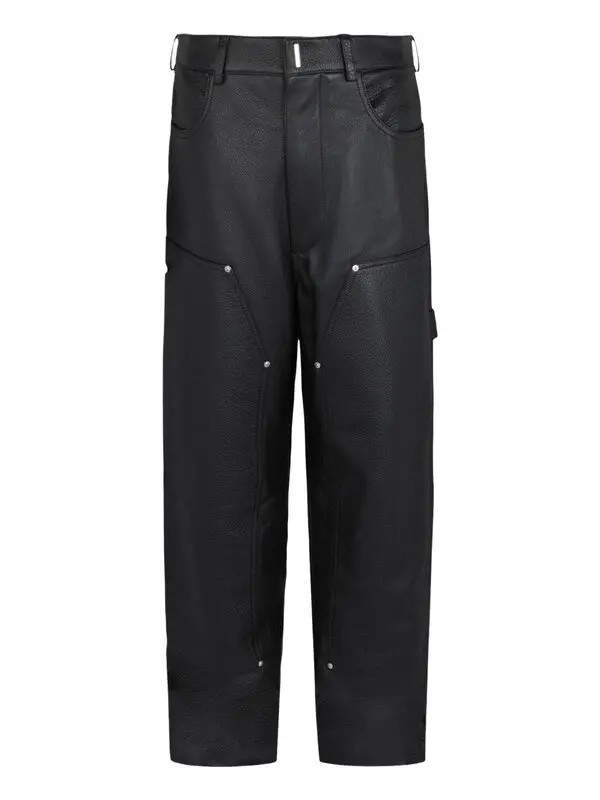 Givenchy Carpenter Leather Pants - Black