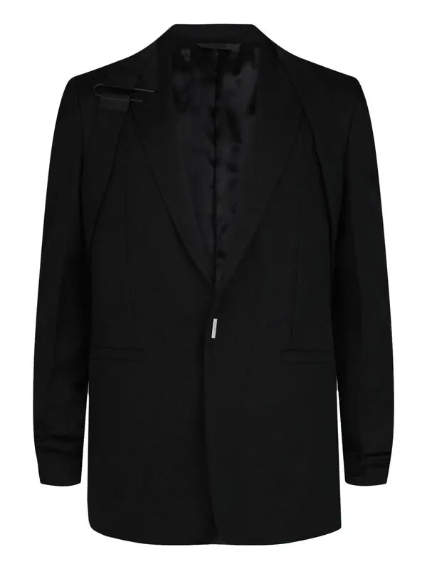 Givenchy Slim Fit Harness Blazer - Black