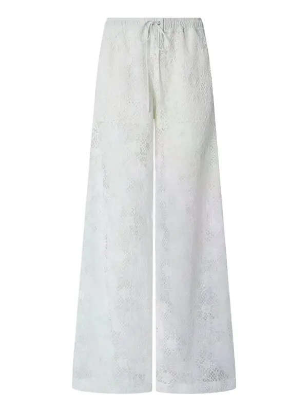 Pinko Floral-lace Palazzo Pants - White