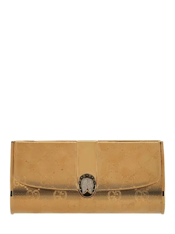 Gucci Broadway Guccissima Clutch - Gold