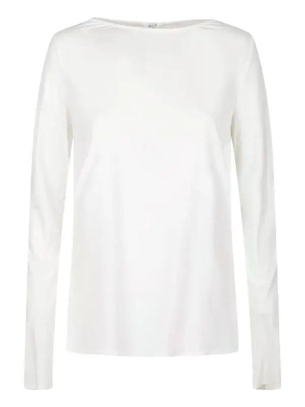 Wolford Boat Neck Long Sleeve T-shirt - White