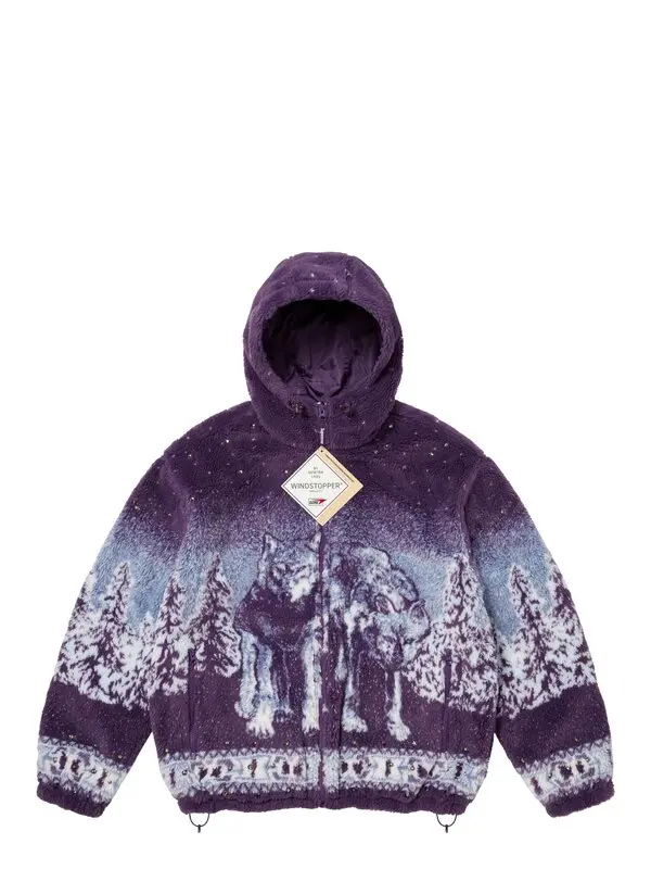 Supreme X B.b. Simon Reversible Hooded Fleece Jacket - Purple
