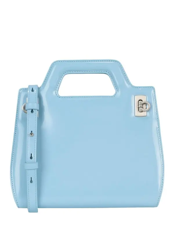 FERRAGAMO Mini Wanda Top Handle Bag - Blue