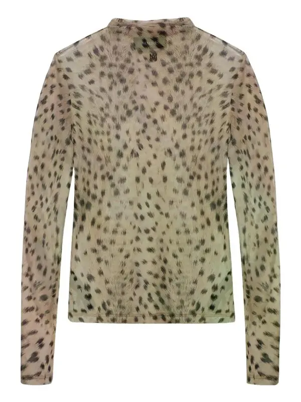 Amiri Animal-print Long-sleeve Top - Neutrals