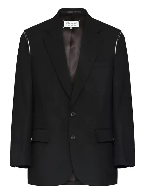 MAISON MARGIELA Shoulder-detail Blazer - Black