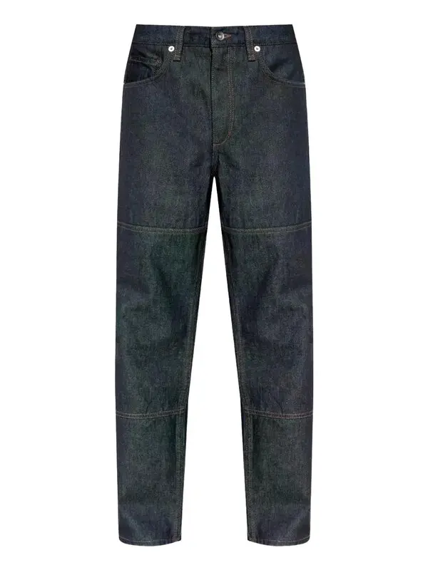 Rag & Bone Panelled Straight Leg Jeans - Blue