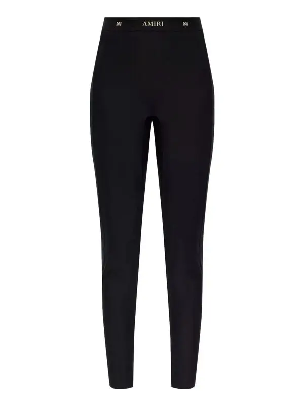 Amiri Logo-waistband Leggings - Black