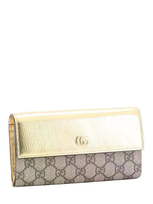 Gucci Gg Marmont Continental Chain Wallet - Brown
