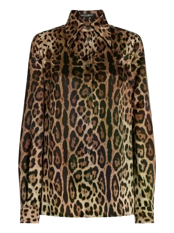Dolce & Gabbana Leopard-print Shirt - Brown