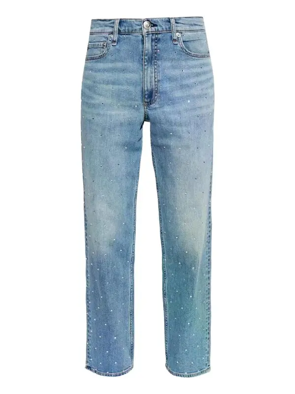 Rag & Bone Button-up Embellished Jeans - Blue