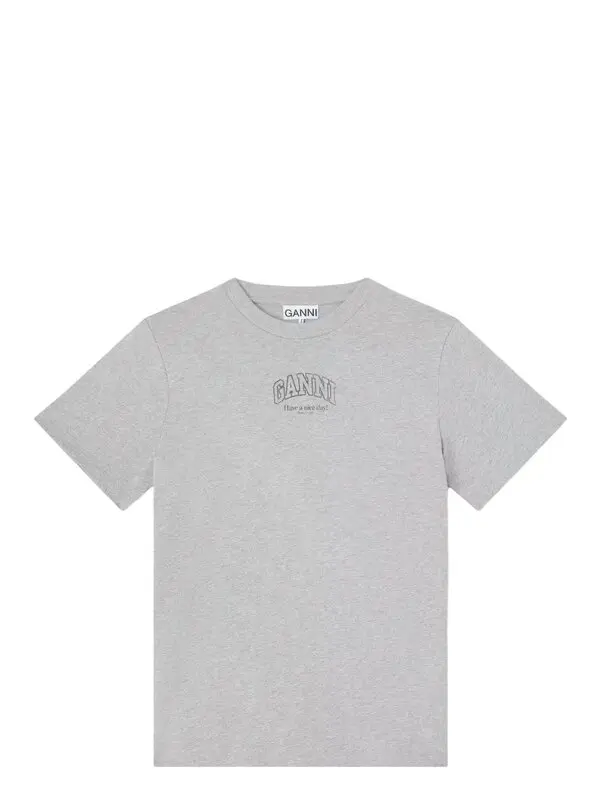 GANNI Logo T-shirt - Grey