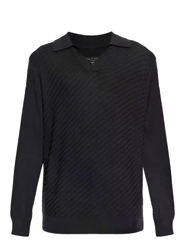 Rag & Bone Charles V-neck Sweater - Black