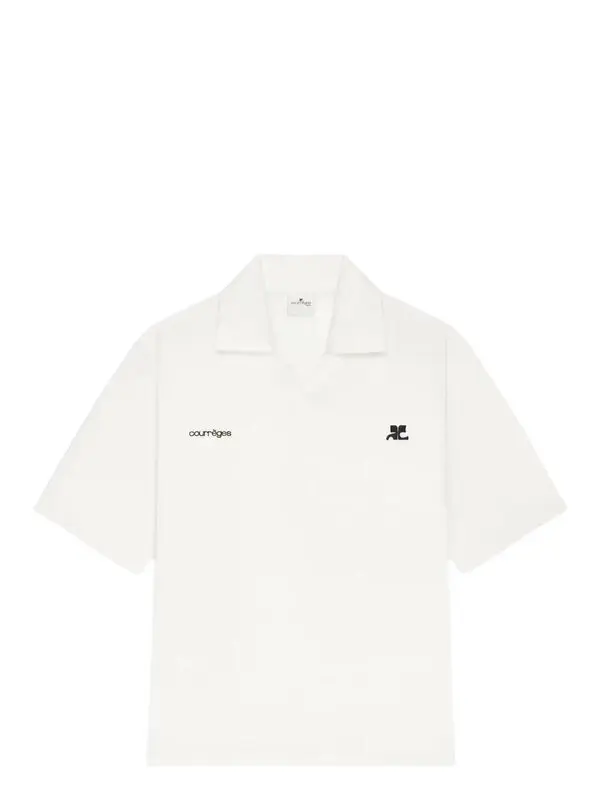 COURREGES Logo Polo Shirt - White