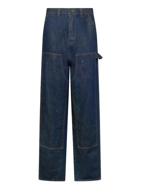 KUSIKOHC High-waisted Straight-leg Jeans - Blue