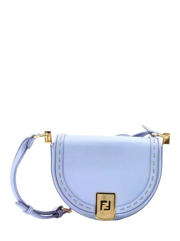 Fendi Moonlight Leather Flap Crossbody Bag - Purple