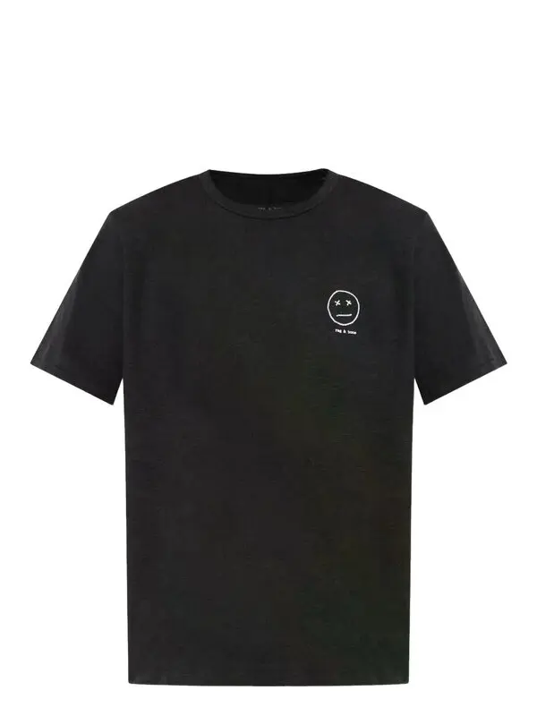 Rag & Bone Logo-embroidered T-shirt - Black