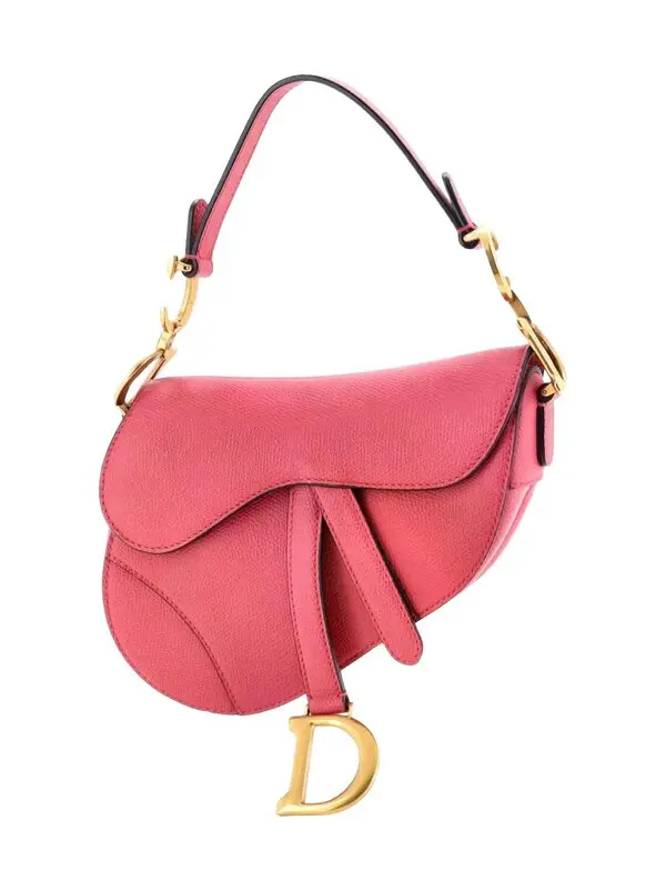 Dior Saddle Handbag Leather Mini Shoulder Bag - Pink