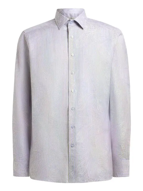 Etro Cotton Jacquard Shirt - Purple
