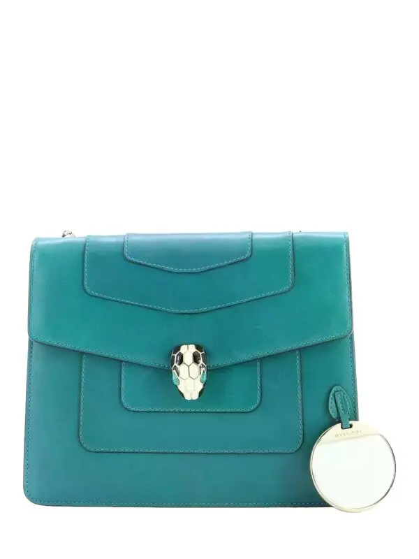 BVLGARI Serpenti Forever Leather Shoulder Bag - Green