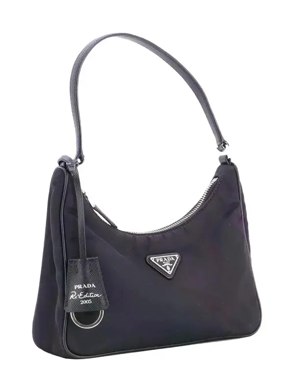 Prada Re-edition 2000 Tessuto Mini Hobo Bag - Black