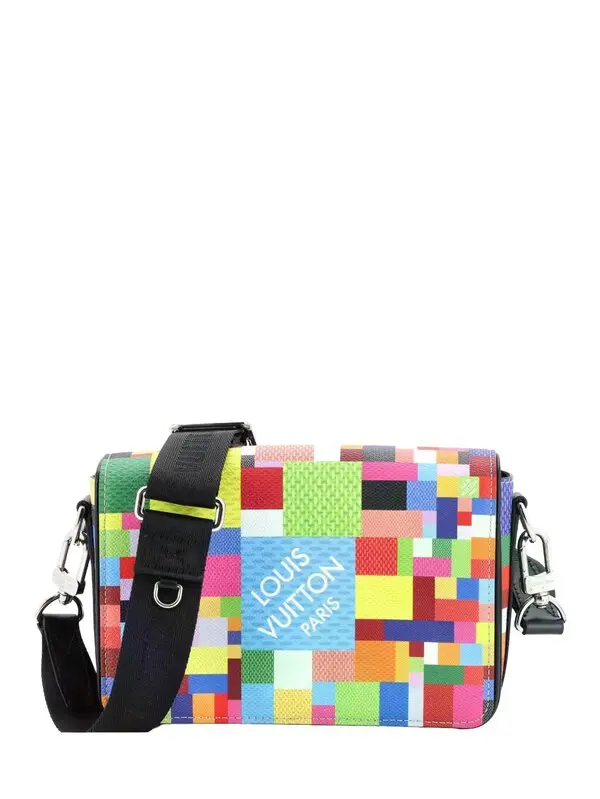 LOUIS VUITTON Studio Messenger Bag Limited Edition Multicolor Damier Graphite 3d - Multicolour