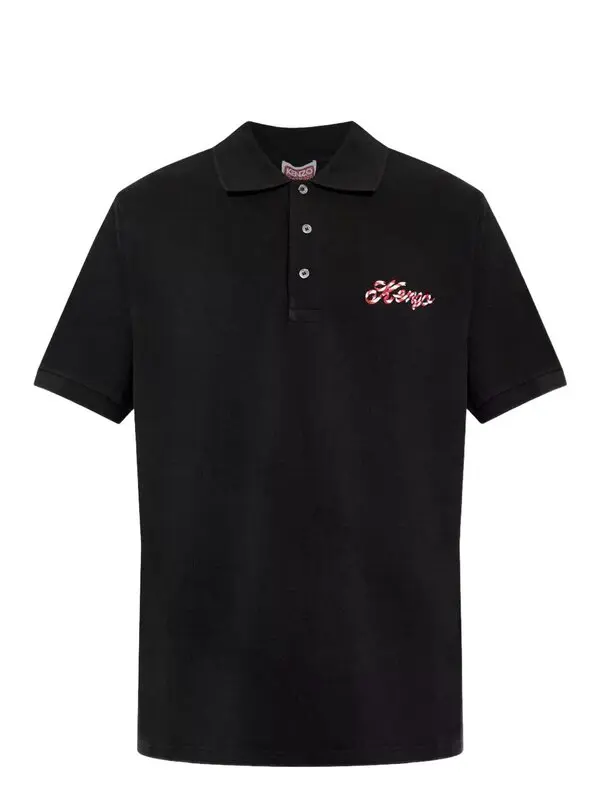 Kenzo Logoembroidery Short-sleeve Polo Shirt - Black