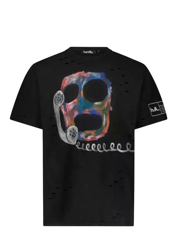 HACULLA. Distressed Graphic T-shirt - Black