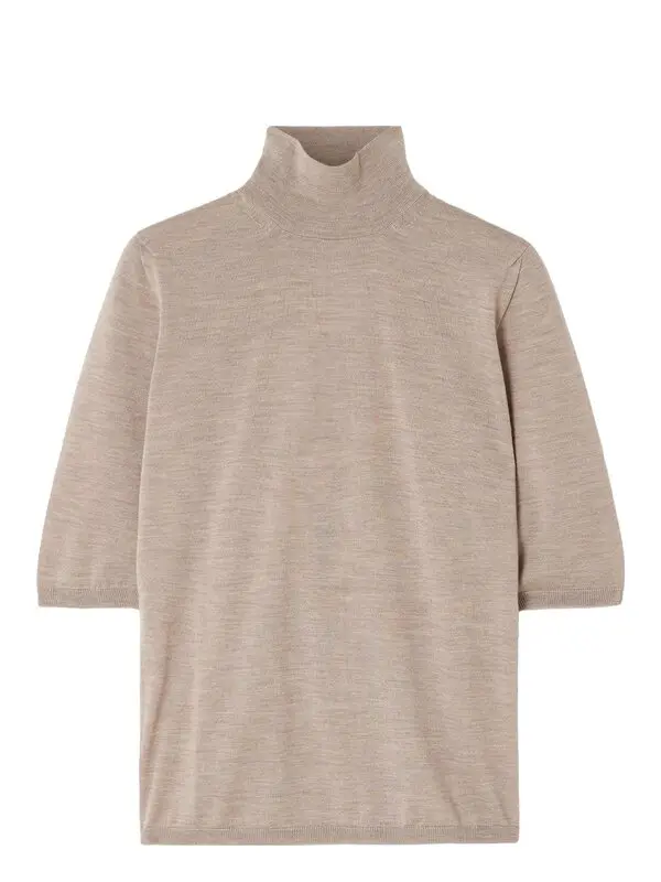 Max Mara Wool Mock-neck Pullover - Neutrals