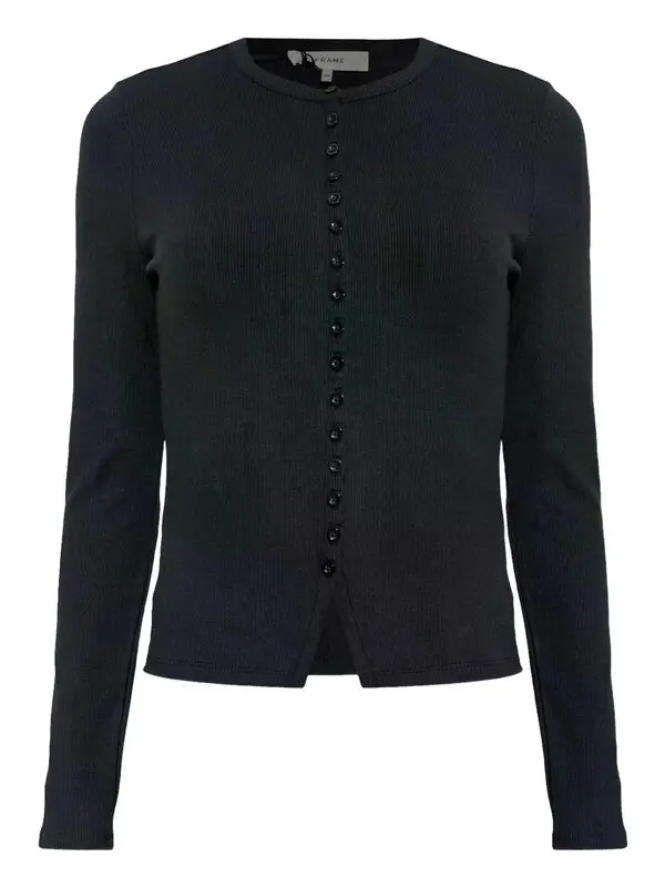FRAME Buttoned Knitted Cardigan - Black