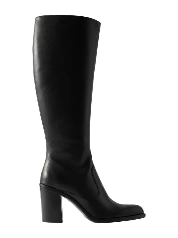 Chloé Phoenix Leather Knee Boots - Black