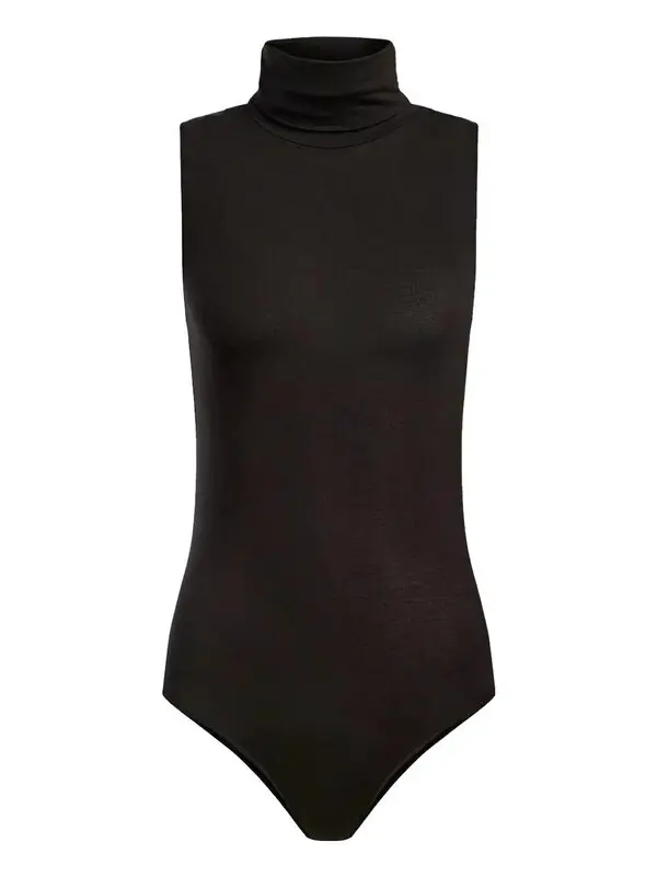 12 STOREEZ Sleeveless Turtleneck Bodysuit - Black