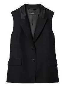 Paul Smith Linen Waistcoat - Black