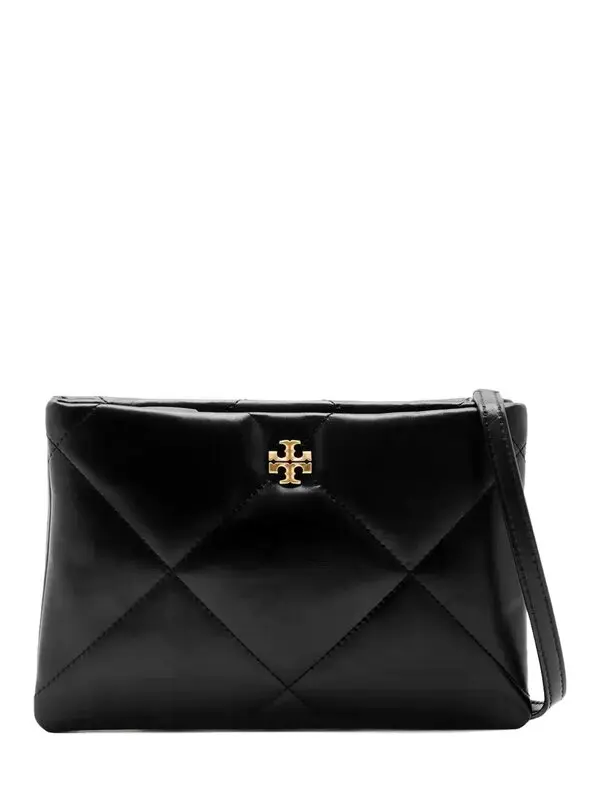 Tory Burch Kira Quilted Logo Shoulder Bag - Black