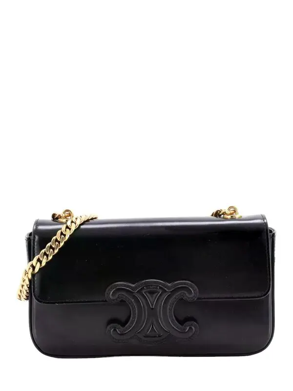 Celine Triomphe Chain Small Shoulder Bag - Black