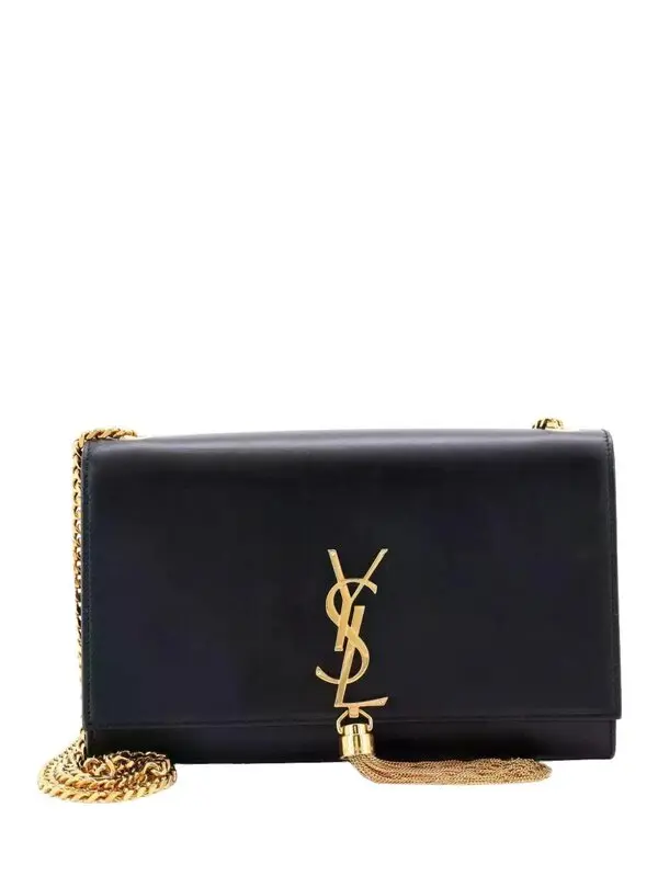 Saint Laurent Classic Monogram Tassel Crossbody Bag - Black