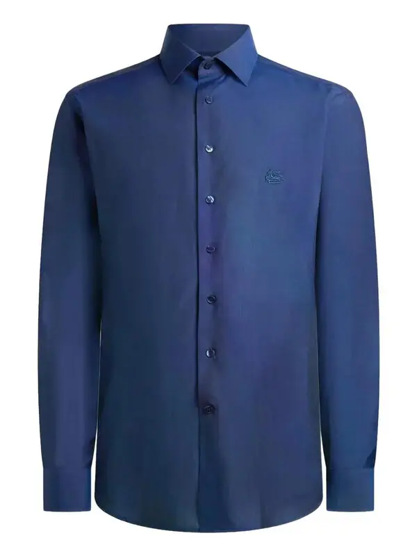 Etro Pegaso-embroidery Shirt - Blue