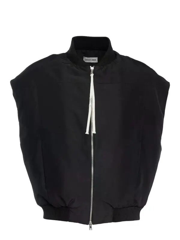 STATE OF ORDER Rib-trim Zip Jacket - Black