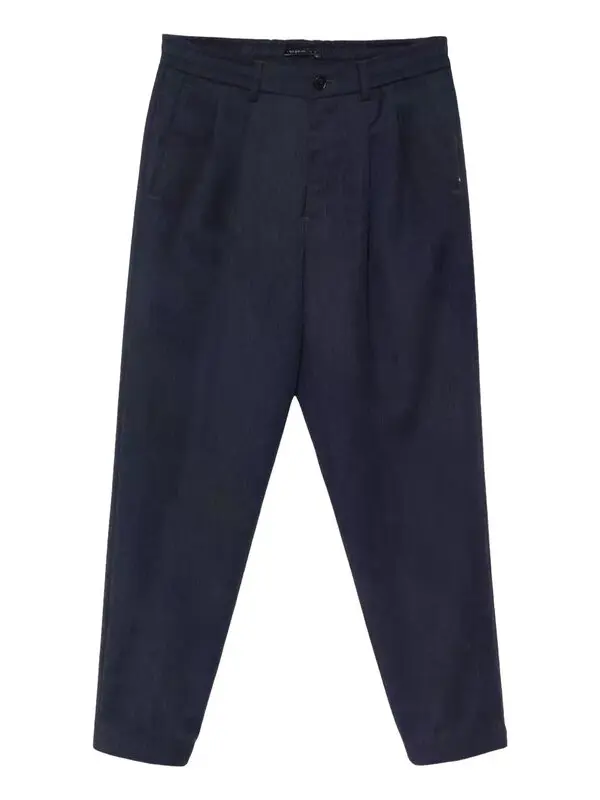 LOW BRAND Pleated Trousers - Blue