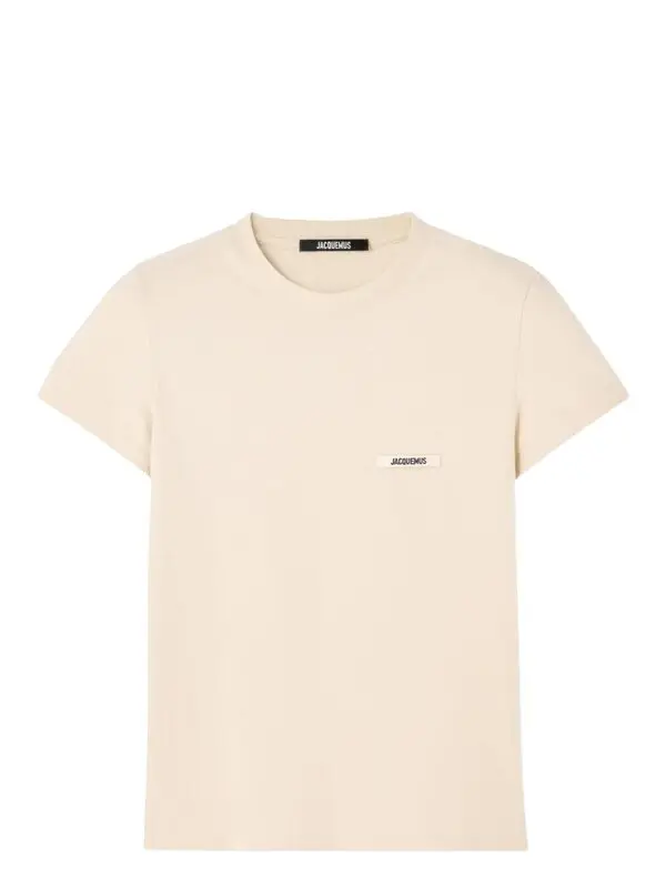 Jacquemus Le T-shirt Gros Grain - Beige
