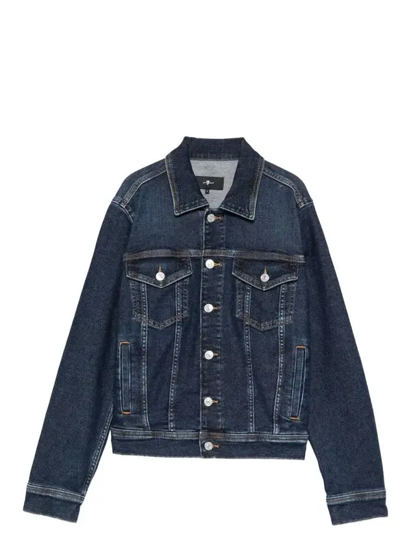 7 For All Mankind Adi Denim Trucker Jacket - Blue