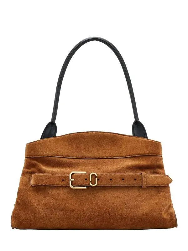 Marc Jacobs Suede Leather Satchel Shoulder Bag - Brown