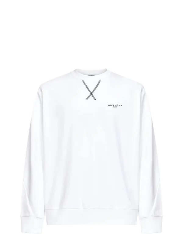 Givenchy Logo Cotton Hoodie - White