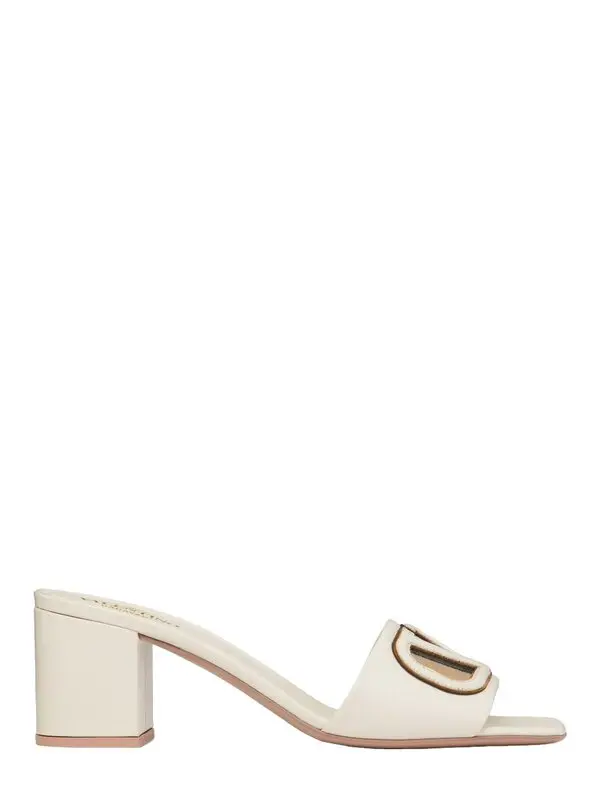 Valentino Garavani Vlogo Leather Sandals - White