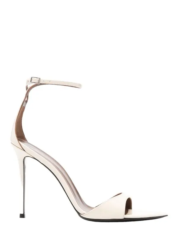 GIUSEPPE ZANOTTI Intriigo Leather Heel Sandals - White