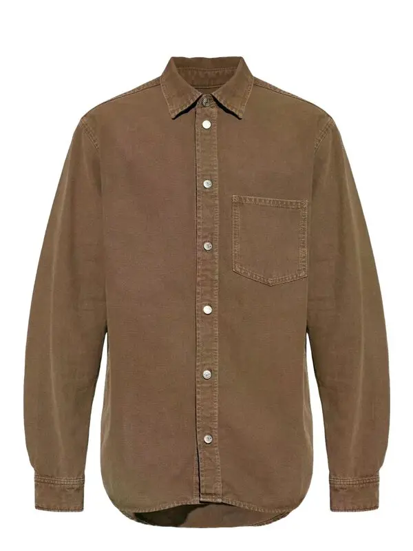 SAMSOE SAMSOE Patch-pocket Shirt - Brown