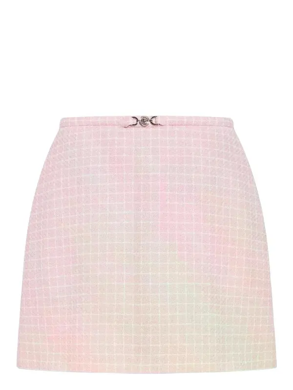 Versace Check-pattern Mini Skirt - Pink