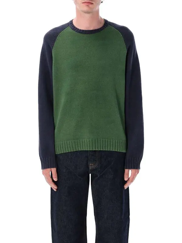 StÜssy Colorblocked Raglan Sweater - Green