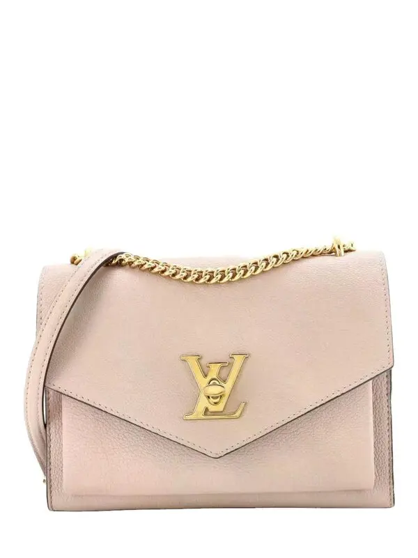 LOUIS VUITTON Mylockme Leather Satchel Handbag - Neutrals