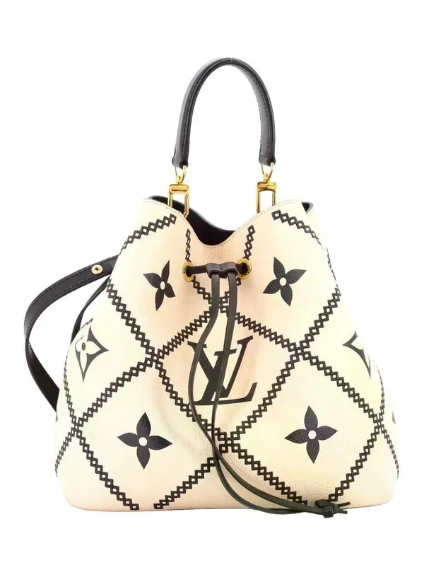 LOUIS VUITTON Néonoe Mm Bucket Bag Monogram Empreinte Broderies - Neutrals