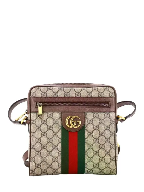 Gucci Ophidia Messenger Bag Gg Coated Canvas Small - Brown